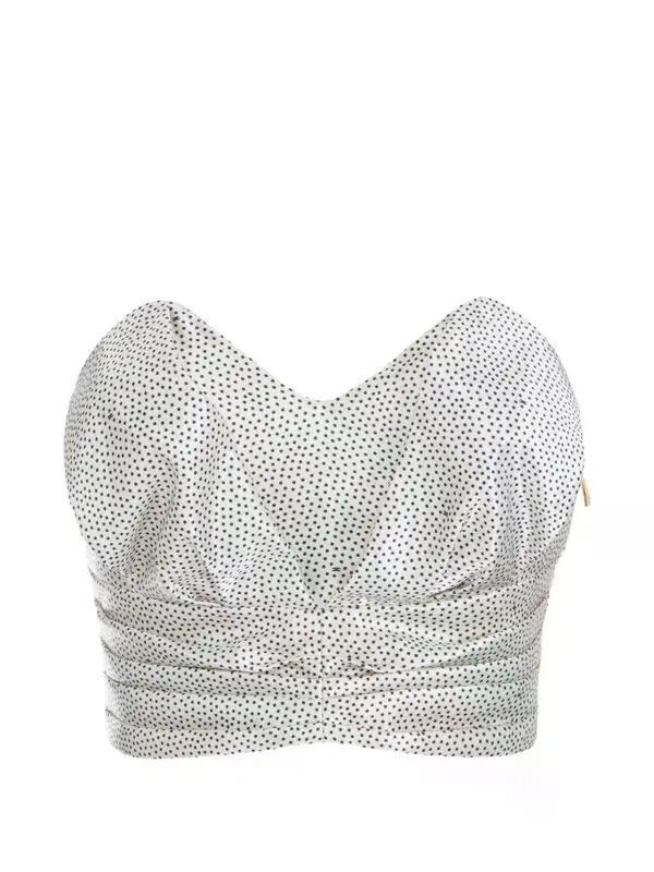 Elisabetta Franchi Gazar Top With Micro-polka Dot Print