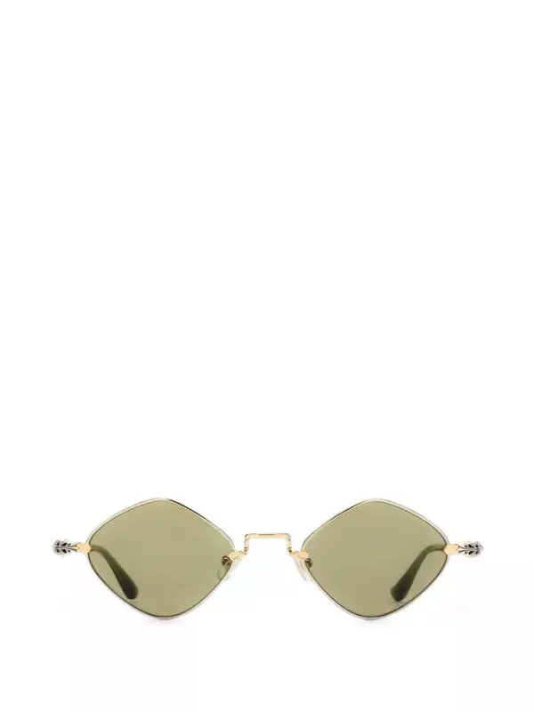 Chrome Hearts Diamond Dog Geometric-frame Sunglasses