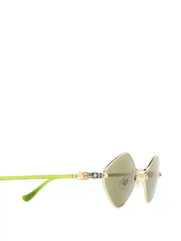 Chrome Hearts Diamond Dog Geometric-frame Sunglasses