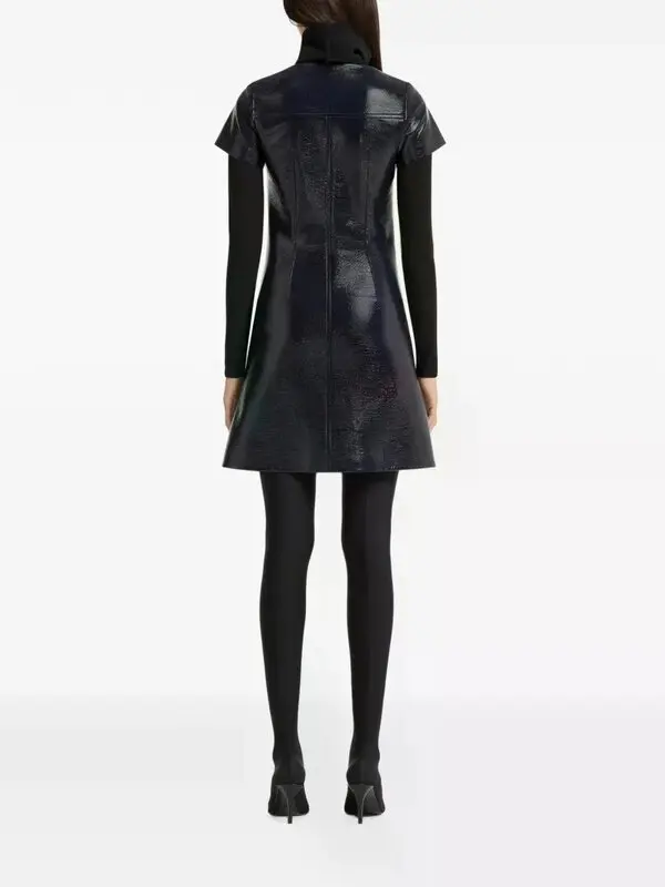 COURREGES Vinyl Patch-pocket Mini Dress