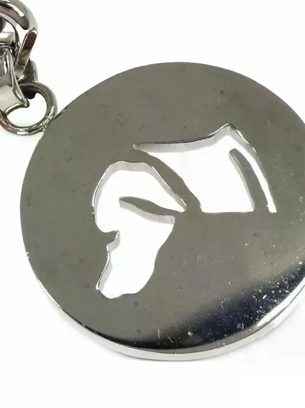 Hermès 1990-2000s Amulet Bull Lock Key Holder - Silver