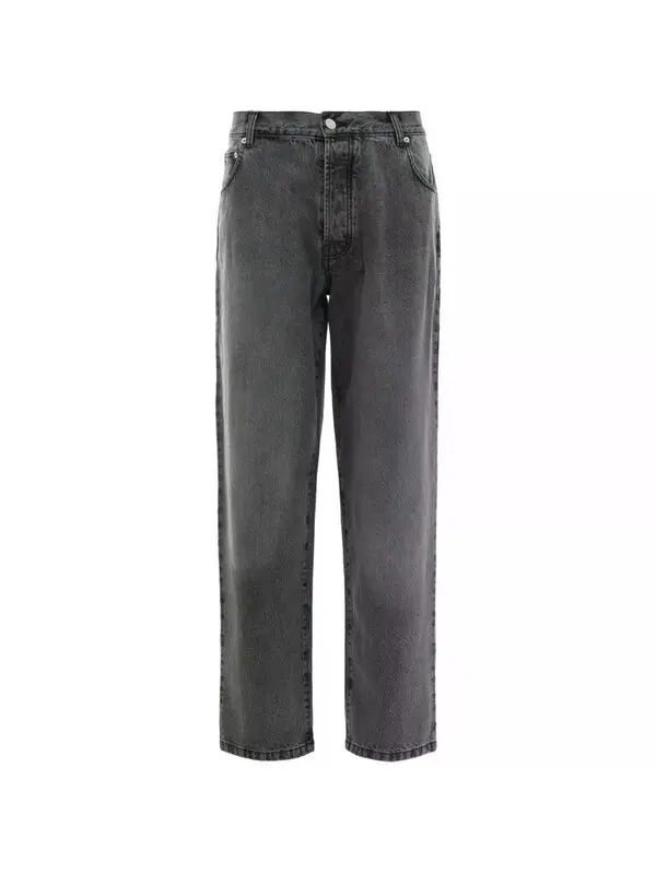POP TRADING COMPANY Logo-patch Jeans - Grey
