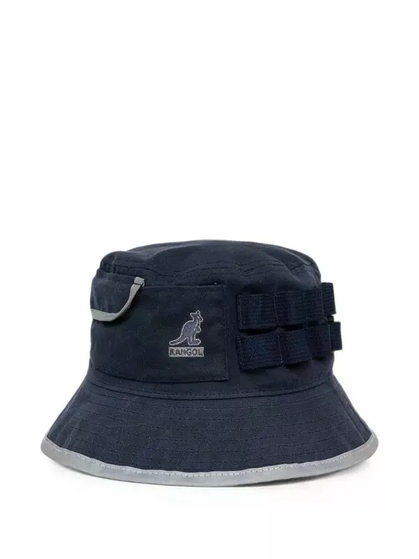 KANGOL Logo Trim Bucket Hat - Blue