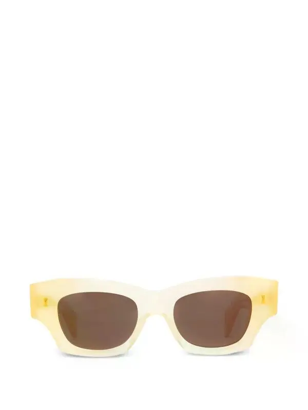 CUBITTS Laurier Geometric-frame Sunglasses - Neutrals