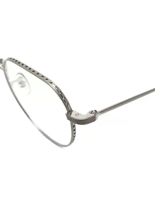 Oliver Spencer Engraved Geometric-frame Sunglasses
