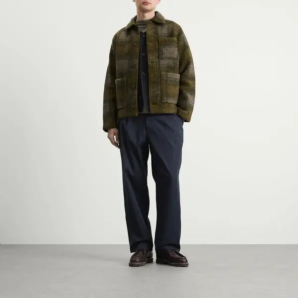 Universal Works Techno Melton Check Tag Jacket