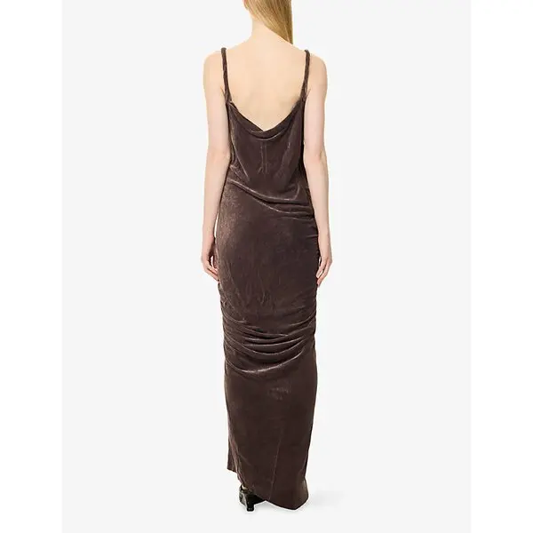 Rick Owens Strutter Draped Velvet Gown