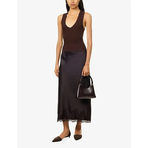 Dissh Yasmin Plunge-neck Cotton-blend Tank Top