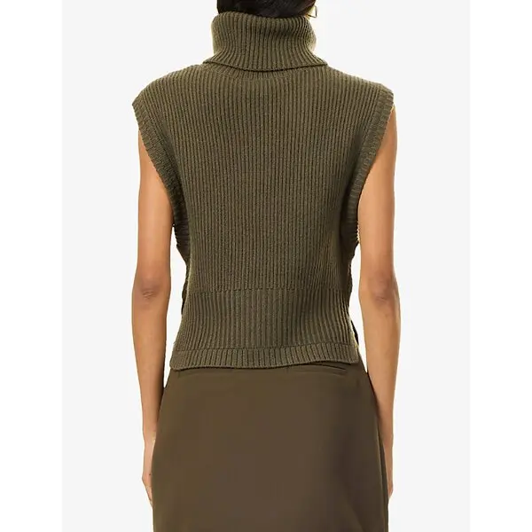 Simkhai Maple Turtleneck Wool-blend Knitted Vest