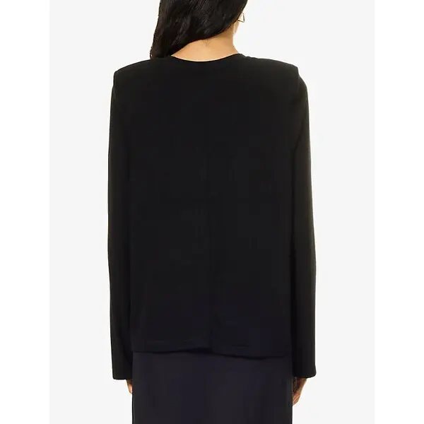 Dissh Reni Padded-shoulder Modal-blend Top