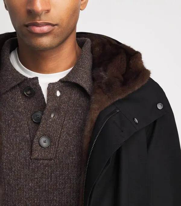 YVES SALOMON Mink Fur-lined Parka