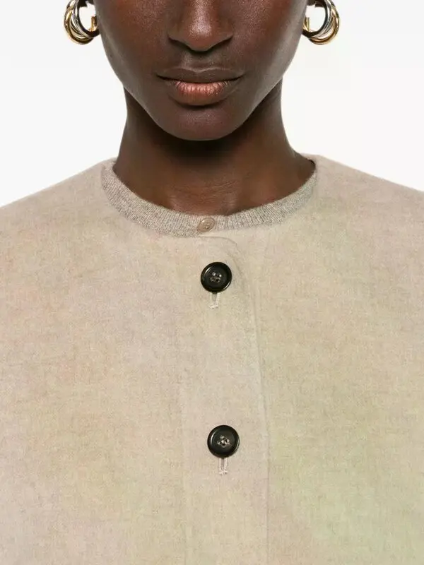Eric Bompard Collarless Textured Jacket