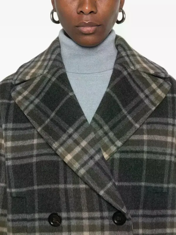 Eric Bompard Tartan Double-breasted Jacket