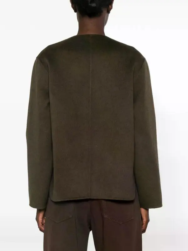 Eric Bompard Collarless Button-front Jacket