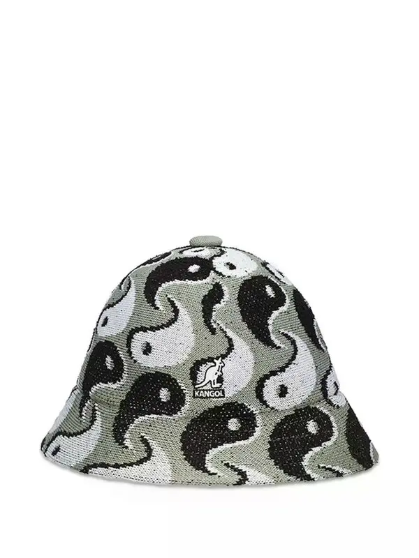 KANGOL Yin-yang Patterned Bucket Hat - Grey