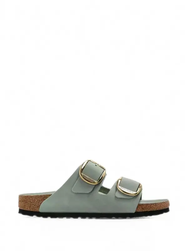 BIRKENSTOCK Arizona Big Buckle Leather Sandals - Green