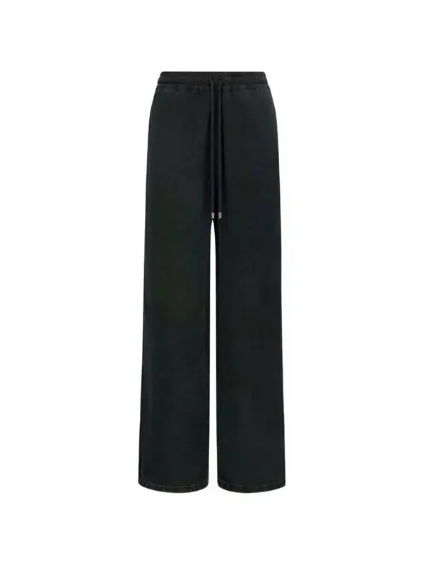Amiri Script Linen Gd Casual Trousers - Black