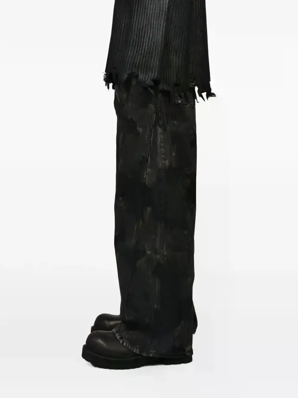 FILTH Waxed Baggy-cut Trousers