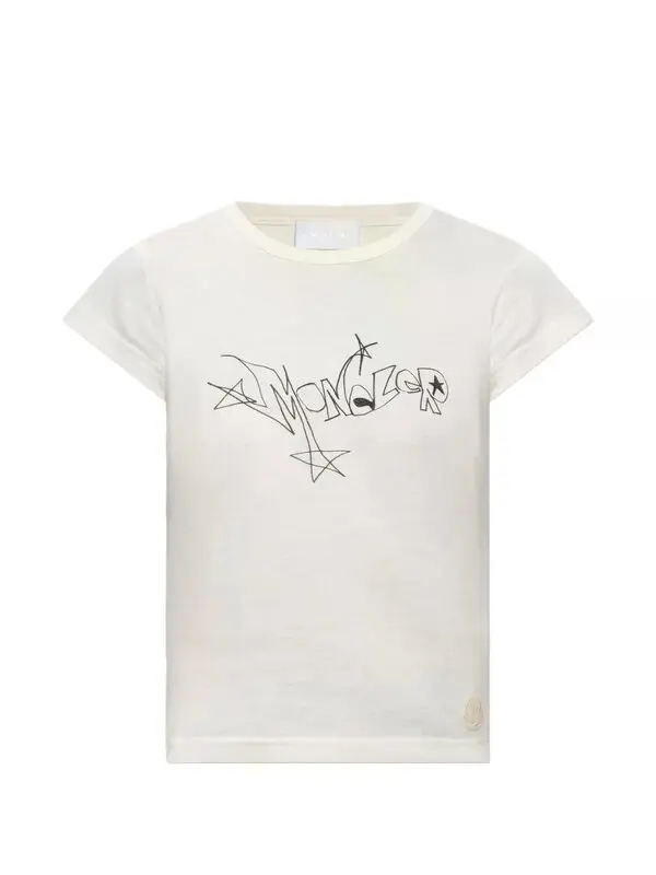 Moncler Logo-print T-shirt - Neutrals