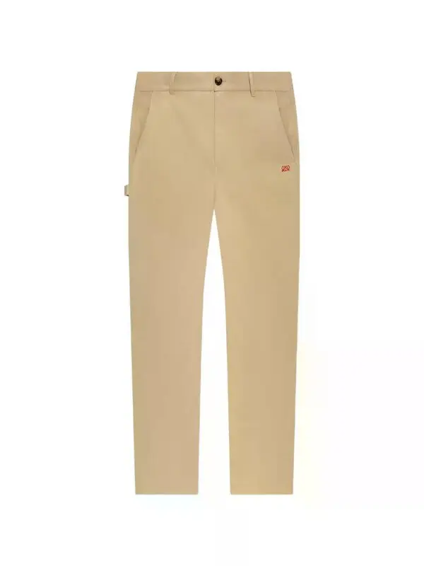 Loewe Embroidered-logo Cotton Trousers