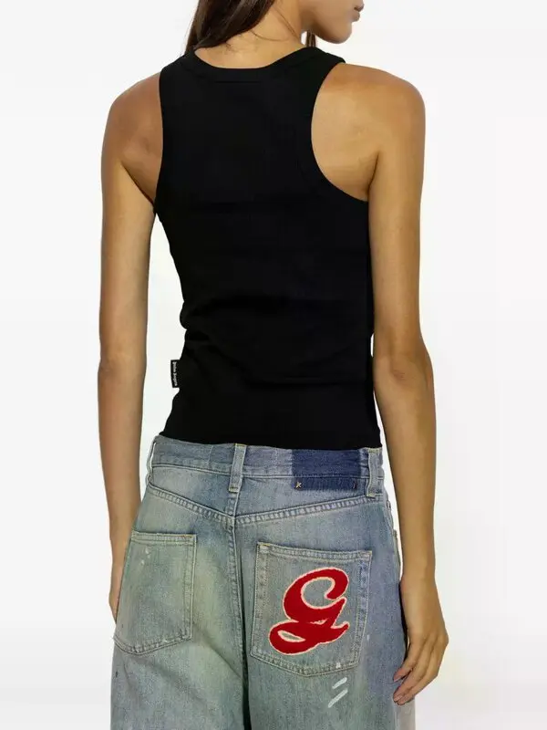 Palm Angels Logo-print Ribbed Top