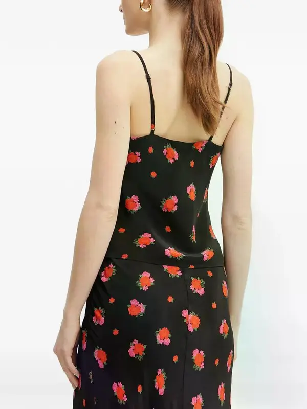 Bardot Floral-detail Sleeveless Top