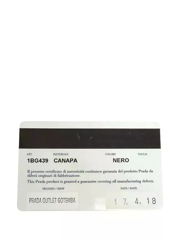 Prada 2013-2026 Small Canvas Canapa Logo Tote Satchel - Black