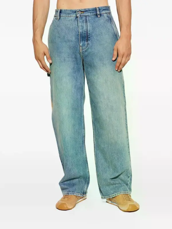 Loewe Washed-denim Straight-leg Jeans