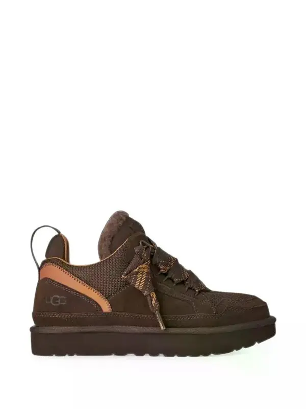 UGG Shearling-trim Panelled Sneakers - Brown