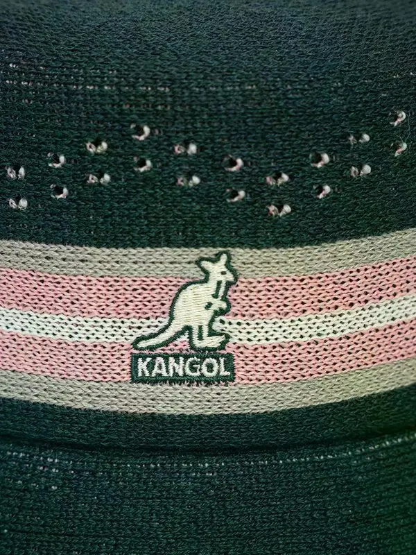 KANGOL Embellished Striped Bucket Hat