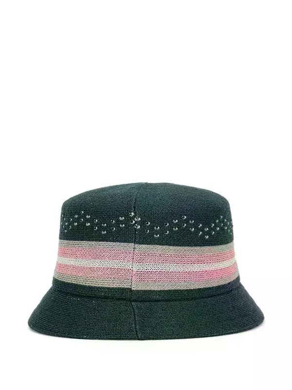 KANGOL Embellished Striped Bucket Hat
