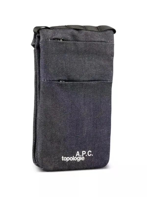 A.p.c. Denim Logo-print Messenger Bag - Blue