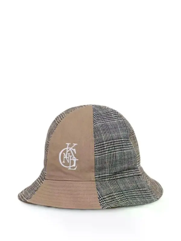 KANGOL Checked Panel Hat - Neutrals