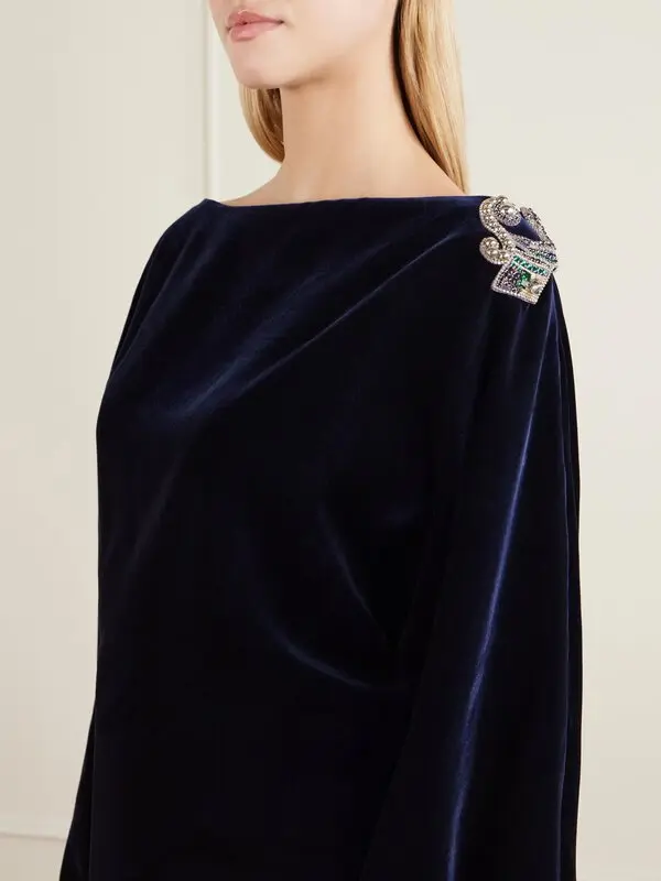 Versace Embellished Velvet Mini Dress