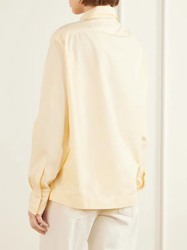 SANDERLAK Asymmetric Twisted Cotton-voile Shirt