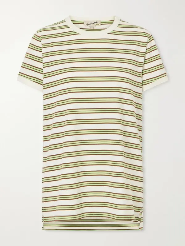 SANDERLAK Striped Cotton-jersey T-shirt