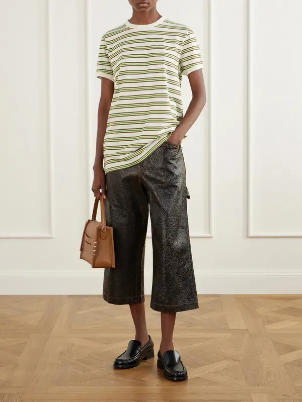SANDERLAK Striped Cotton-jersey T-shirt