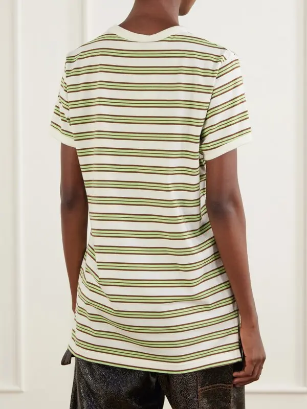 SANDERLAK Striped Cotton-jersey T-shirt