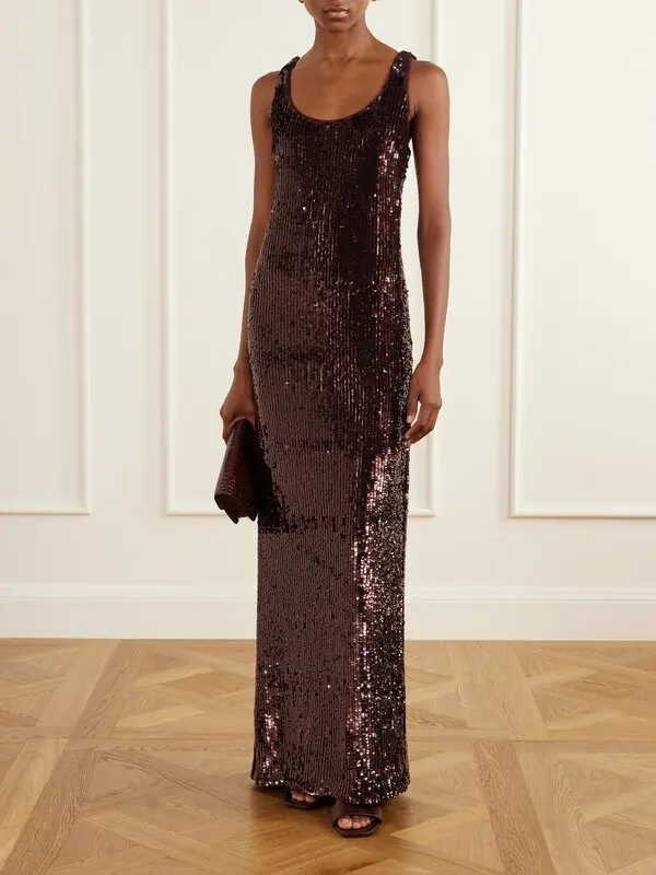Simkhai Sequined Maxi Dress - Metallic