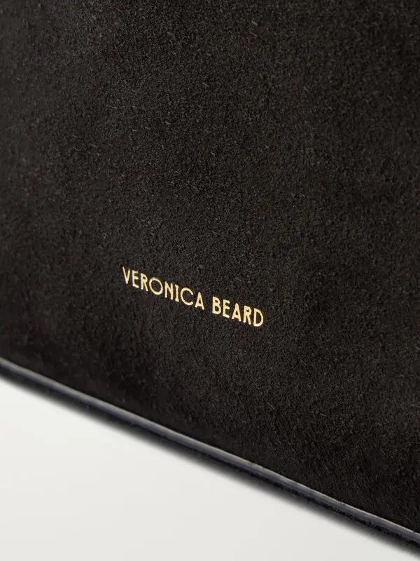 Veronica Beard Swing Embellished Suede Clutch