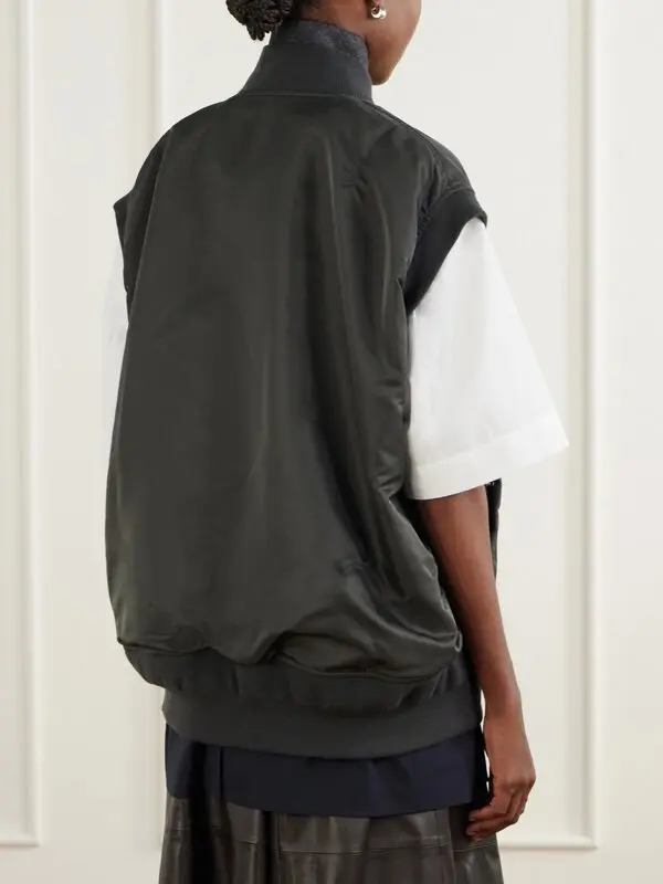 Sacai Button-embellished Twill Vest