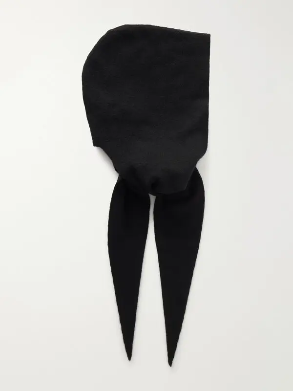 Nour Hammour Niale Cashmere Head Scarf - Black