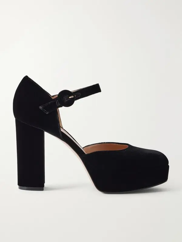 GIANVITO ROSSI 70 Velvet Pumps