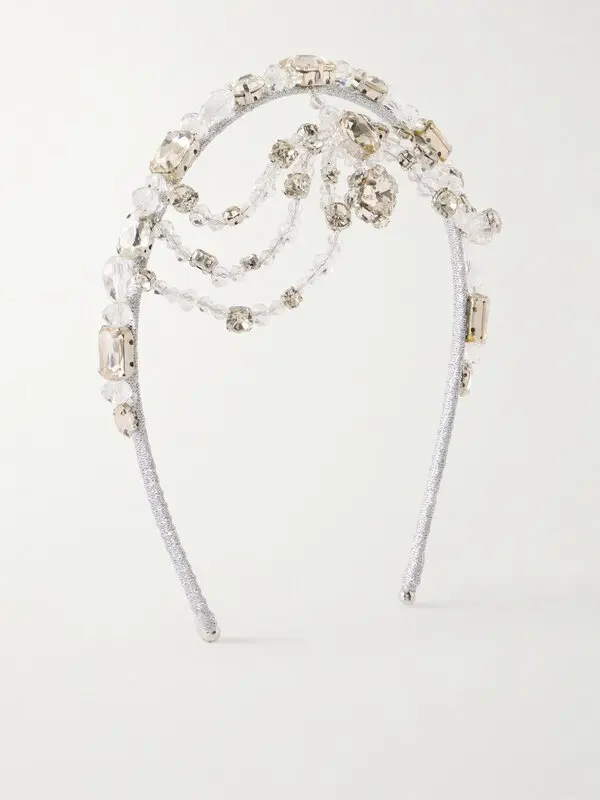JENNIFER BEHR Ameerha Crystal-embellished Headpiece - Silver
