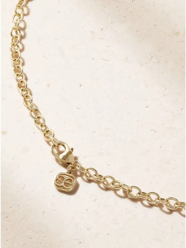 SYDNEY EVAN 14-karat Emerald And Evil Eye Necklace