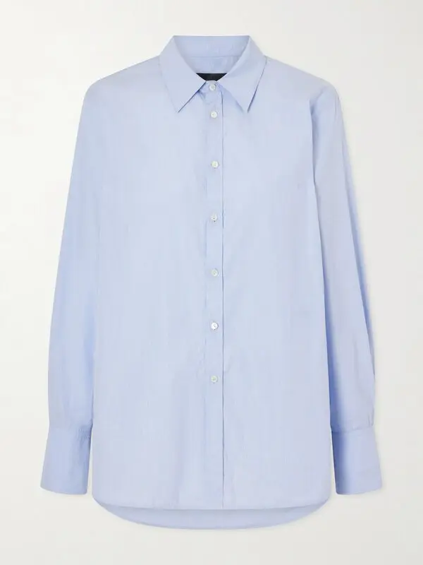 NILI LOTAN Ziggy Cotton Shirt - Blue