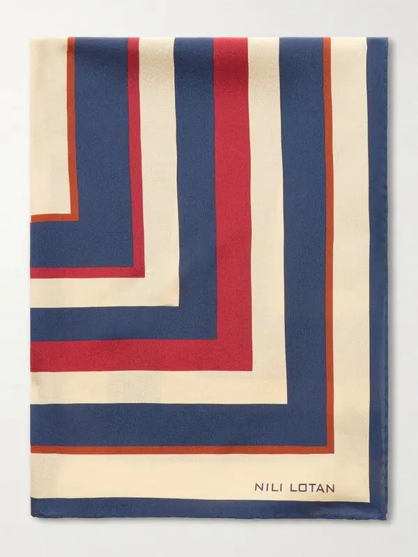 NILI LOTAN Vintage Printed Silk Scarf - Multi