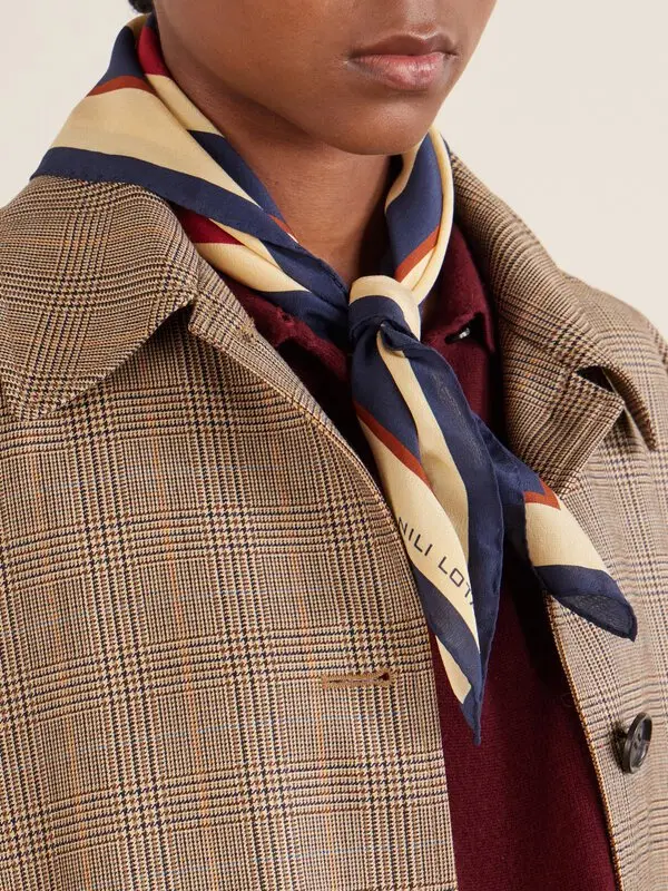 NILI LOTAN Vintage Printed Silk Scarf