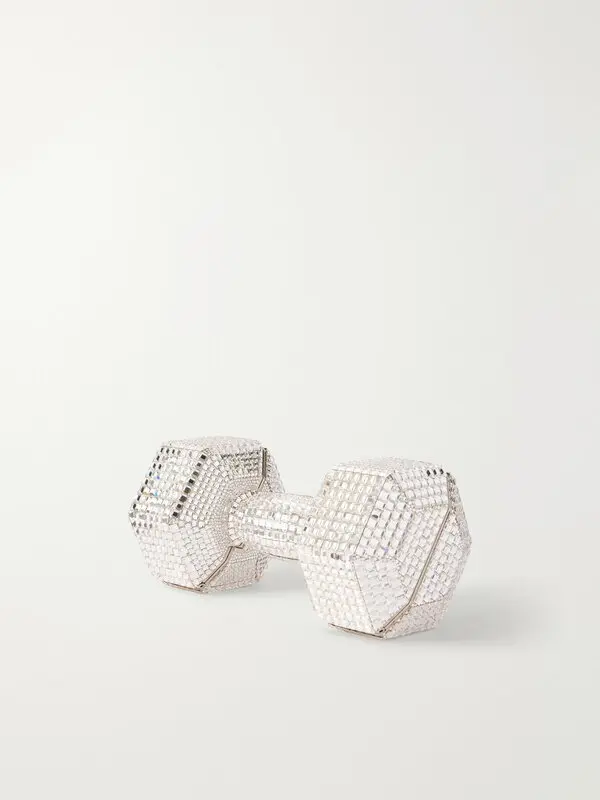 Judith Leiber Disco Crystal-embellished -tone Clutch
