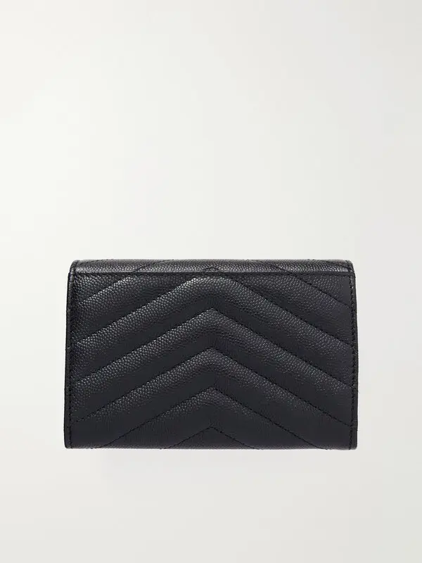 Saint Laurent Cassandre Metalassé Leather Wallet